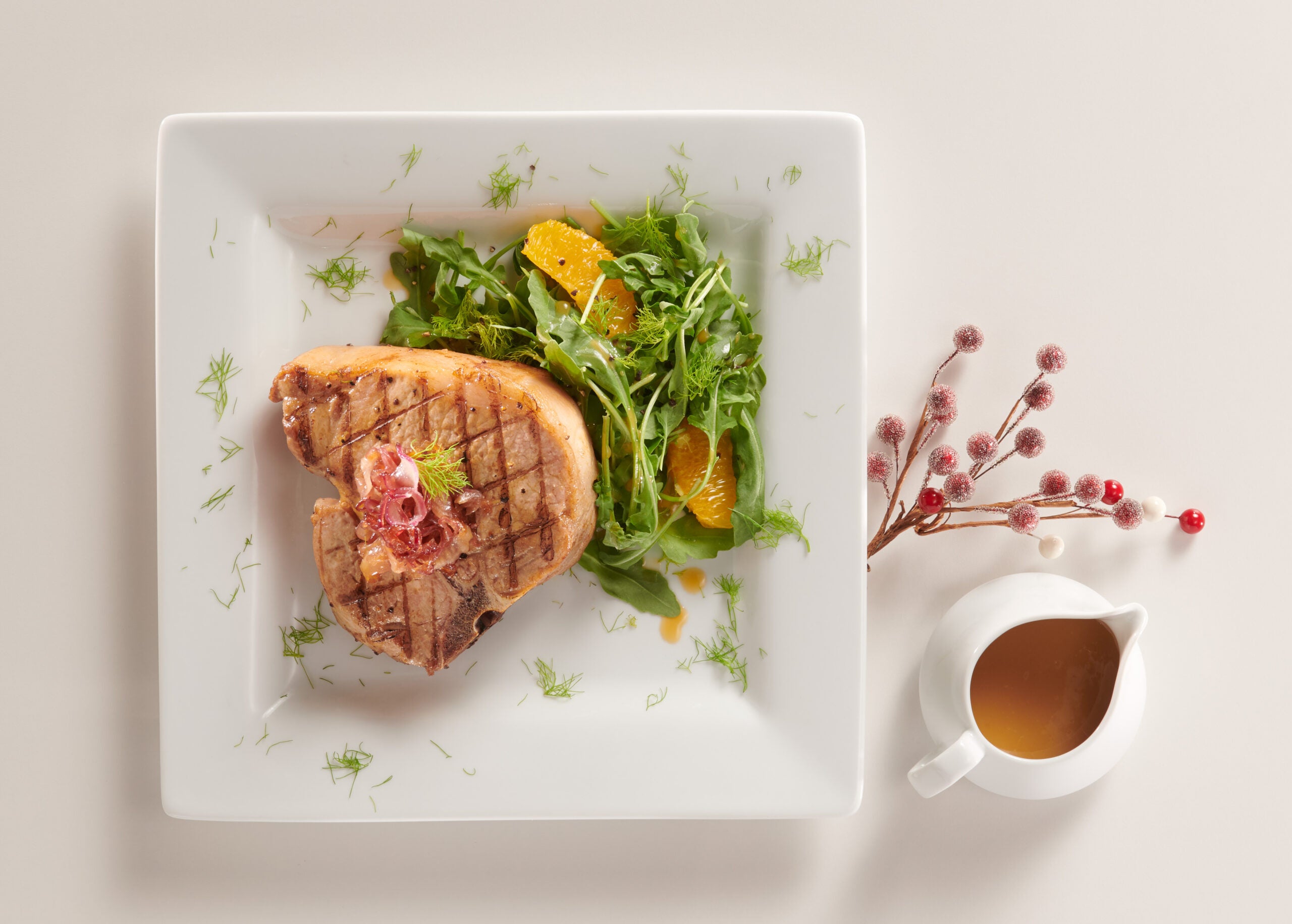 Pork Porterhouse With Orange Fennel Agrodolce | Gordon Food Service