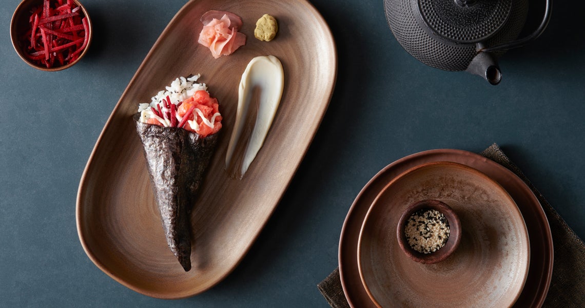 Spamon (Special Salmon) Hand Roll | Gordon Food Service